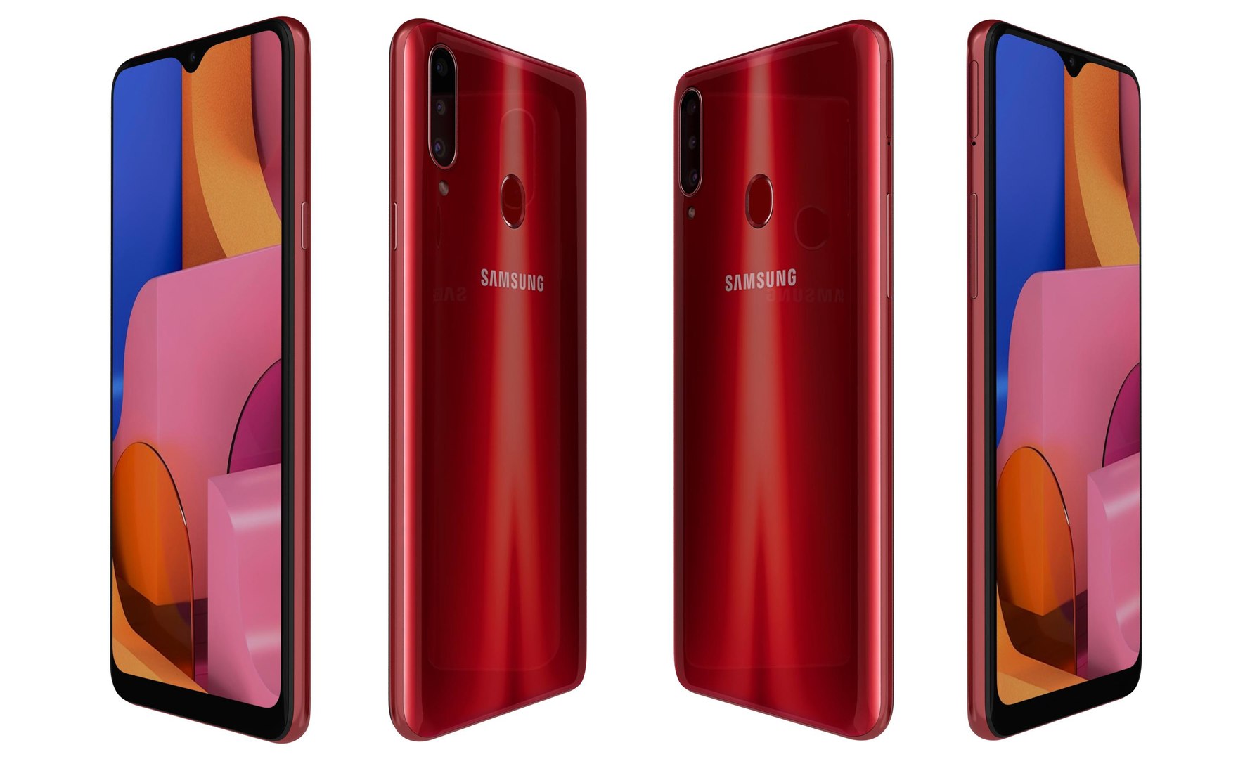 3D samsung galaxy a20s colors model - TurboSquid 1574361