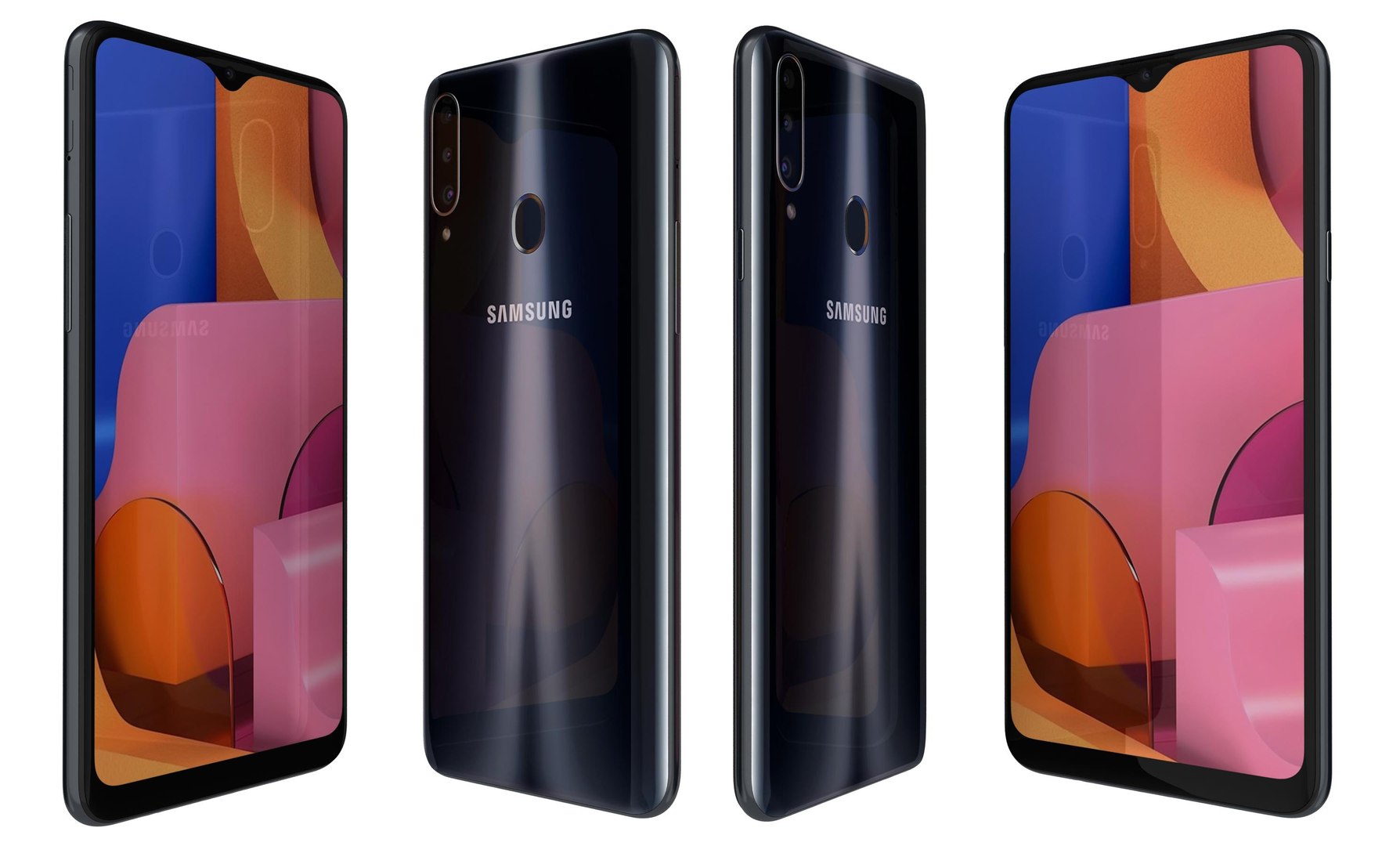 3D samsung galaxy a20s colors model - TurboSquid 1574361