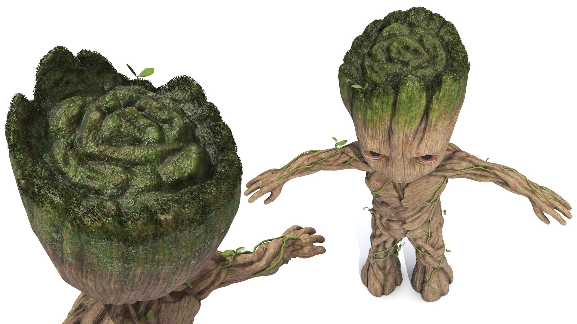 Little Groot Character From Marvel For 3D Print Model - TurboSquid 2287046