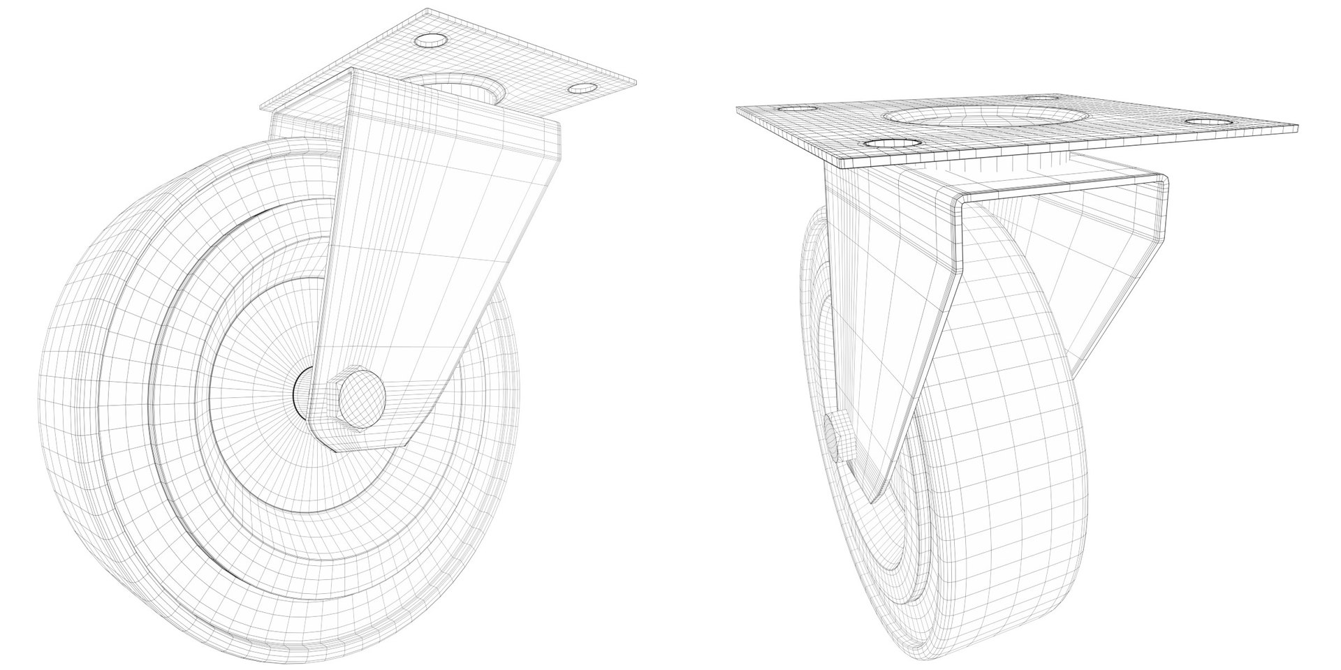 Trolley Wheel 1 3D Model - TurboSquid 1747223