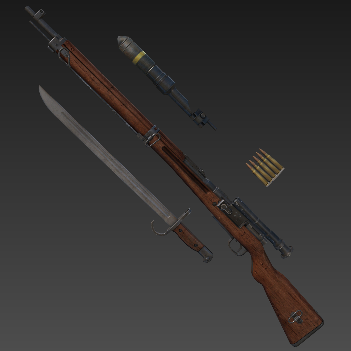 arisaka type 99 rifle 3d x