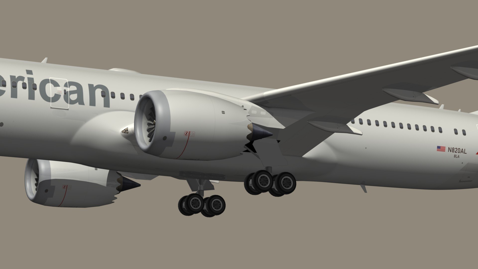 Boeing 787-9 American Airlines 3D - TurboSquid 1521077