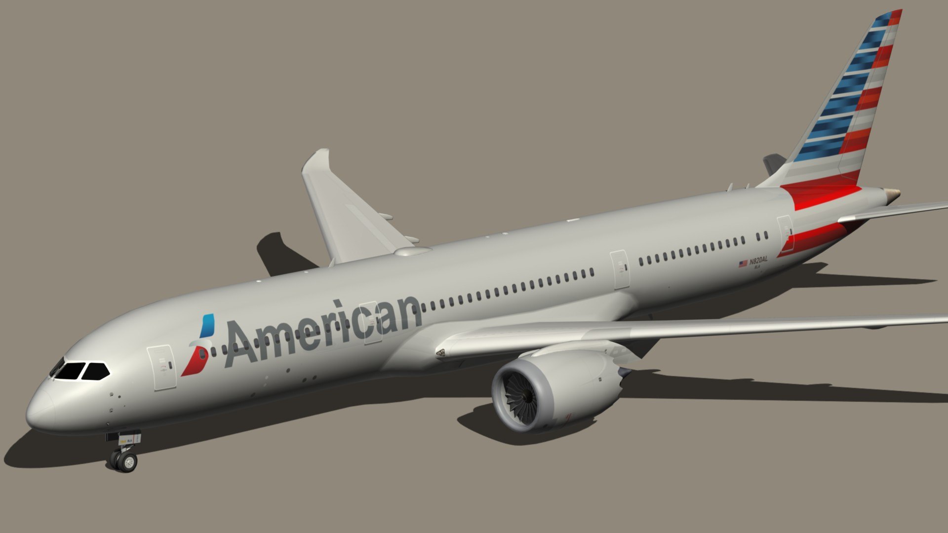 Boeing 787-9 American Airlines 3D - TurboSquid 1521077