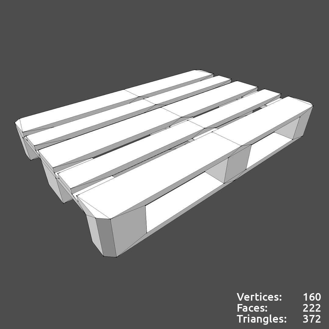 wooden pallet 3d 3ds
