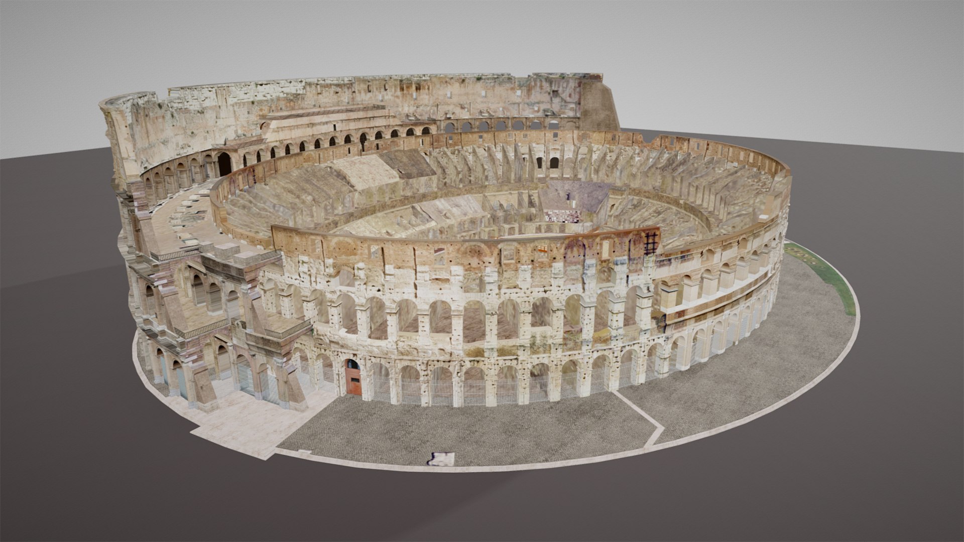 3D Roman Colosseum Ruins High Detail - TurboSquid 2150122