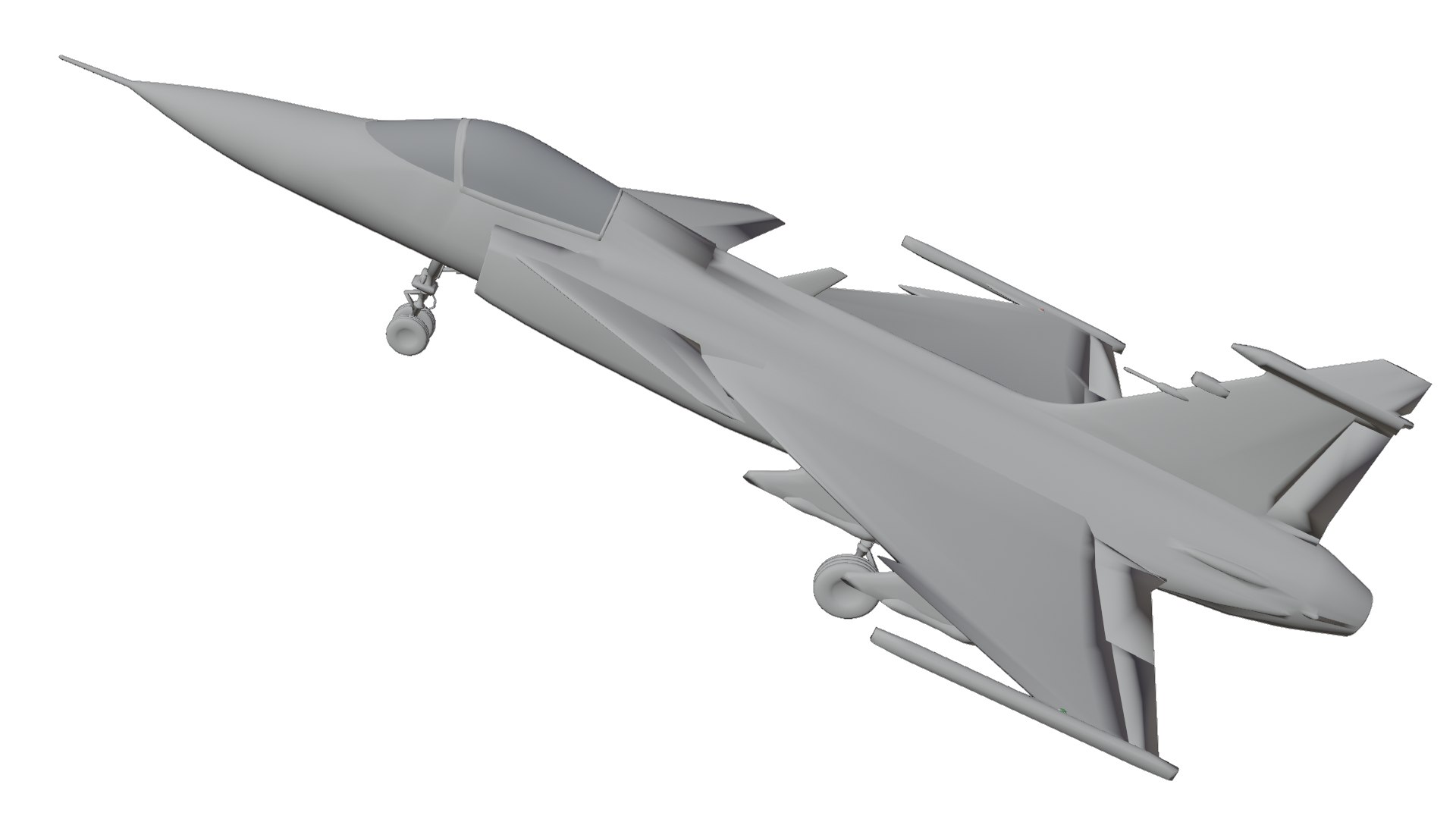 SAAB Jas 39 Gripen Model - TurboSquid 2253437