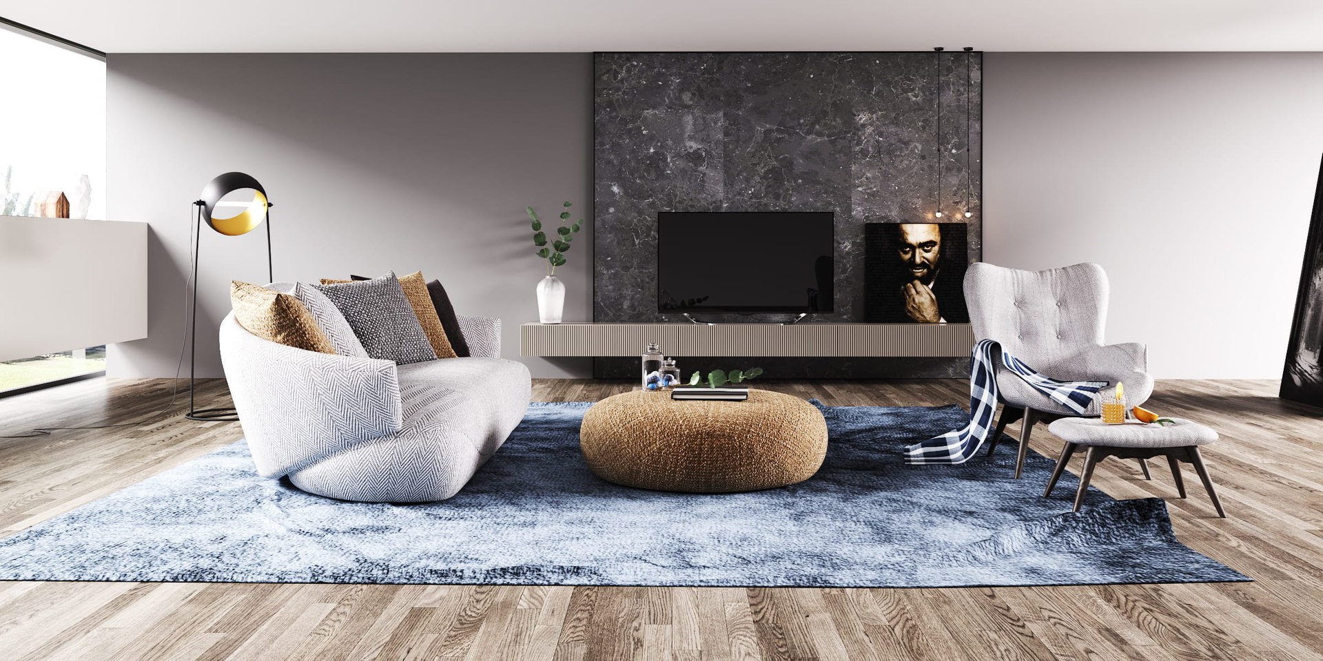 Collection of Modern living room - full furniture 8 3D - TurboSquid 1920964