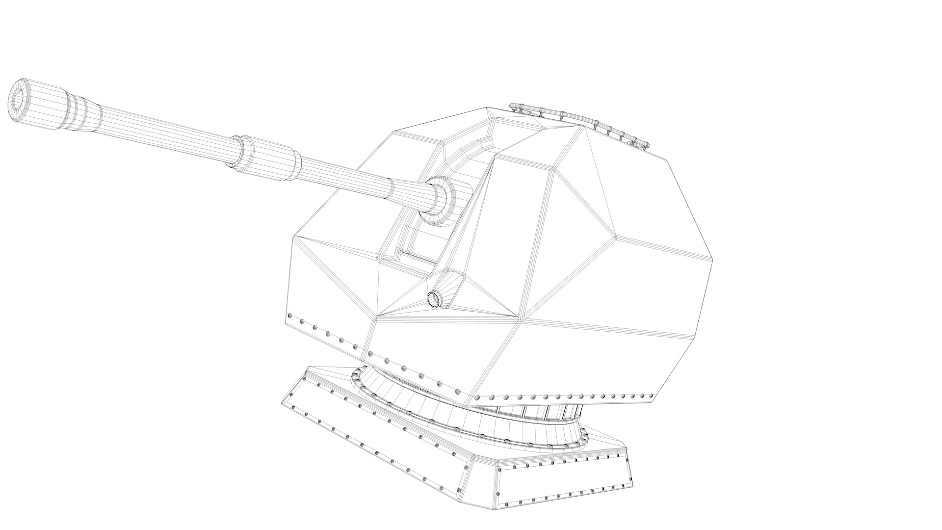 3D 4 5-Inch Mk-8 Mod 1 Naval Gun - TurboSquid 2388006
