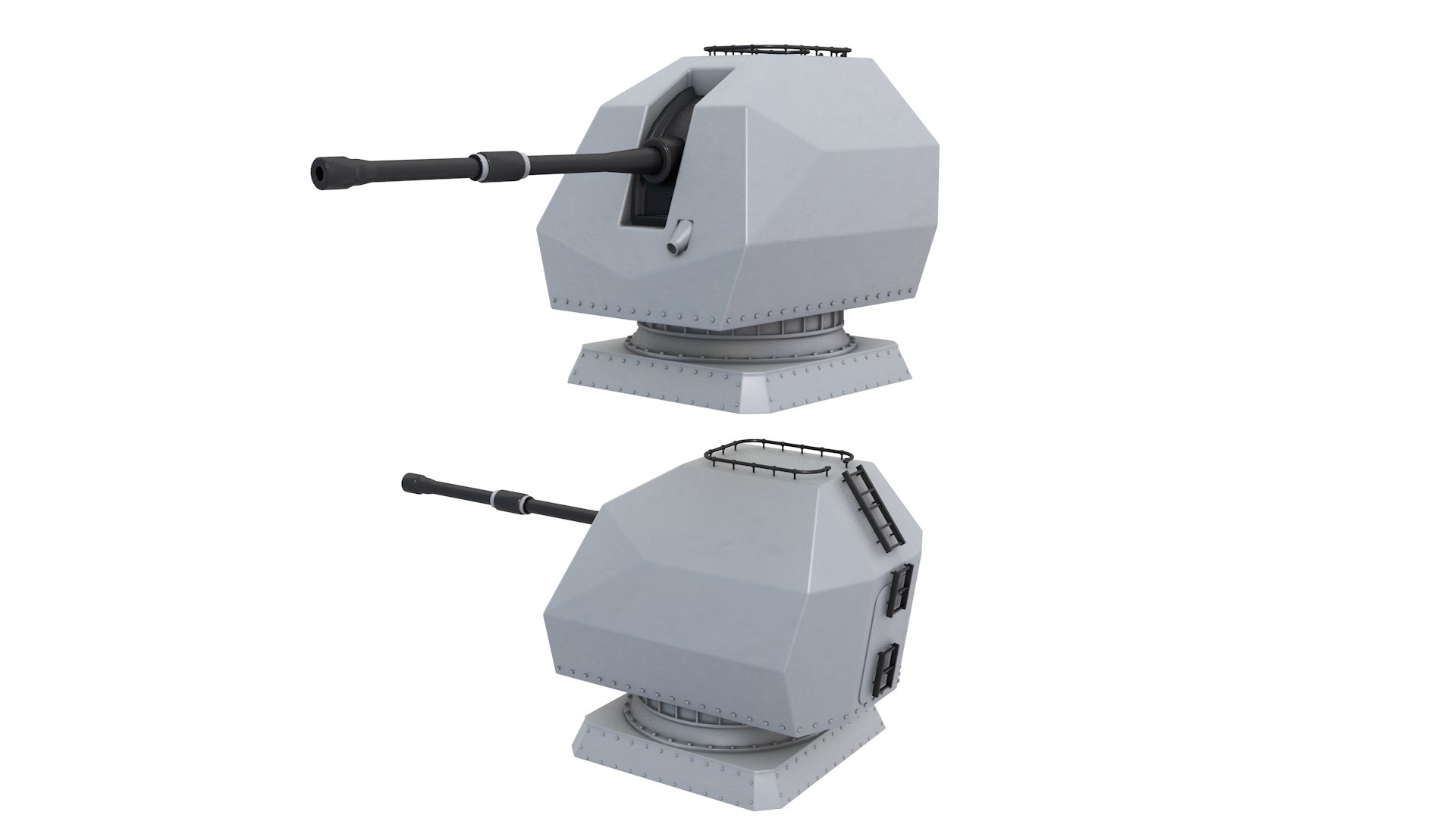 3D 4 5-Inch Mk-8 Mod 1 Naval Gun - TurboSquid 2388006