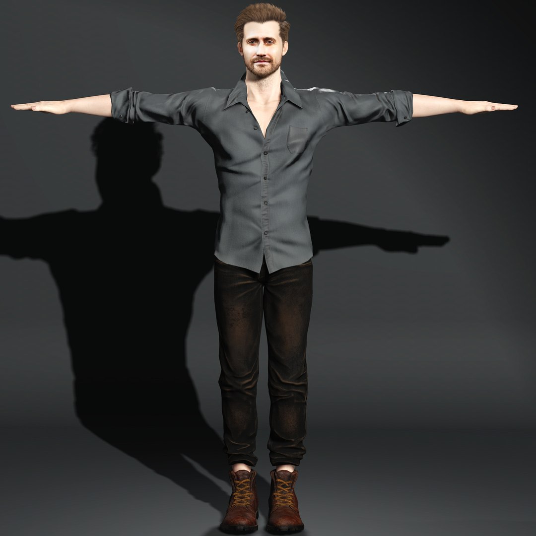 Jake Gyllenhaal 3D Model - Hyper Realistic - Low Poly 3D Model Model ...
