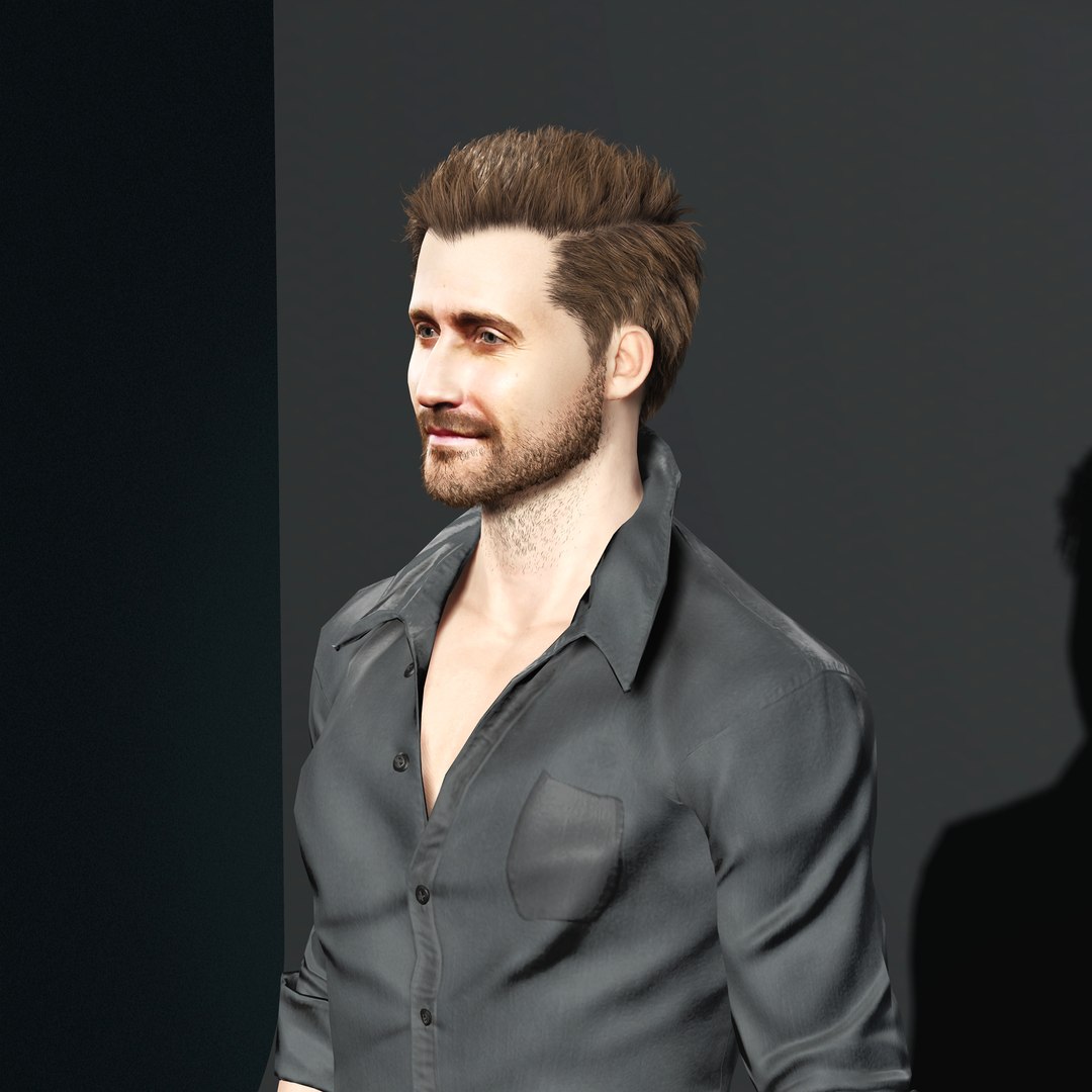Jake Gyllenhaal 3D Model - Hyper Realistic - Low Poly 3D Model Model ...