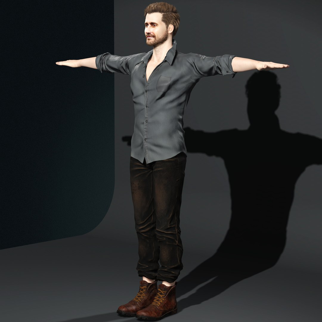 Jake Gyllenhaal 3D Model - Hyper Realistic - Low Poly 3D Model Model ...