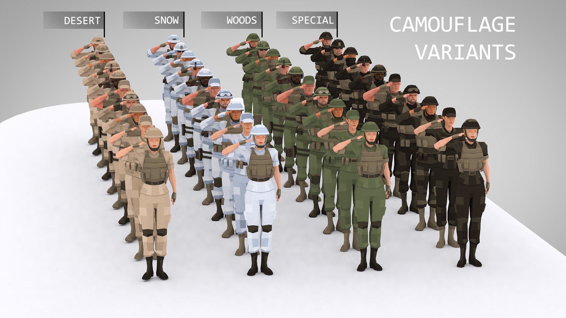 3D Squad Units M16 Model - TurboSquid 1700192