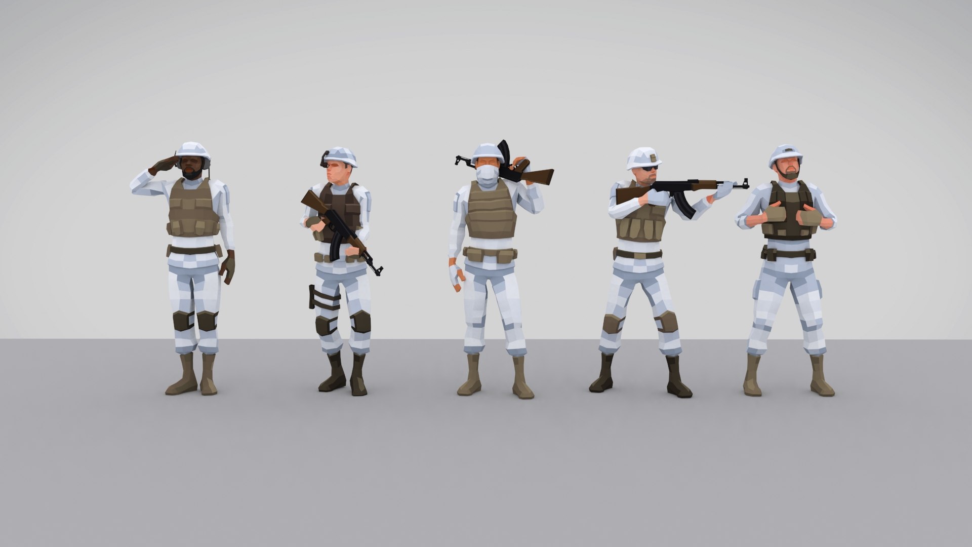 3D Squad Units M16 Model - TurboSquid 1700192