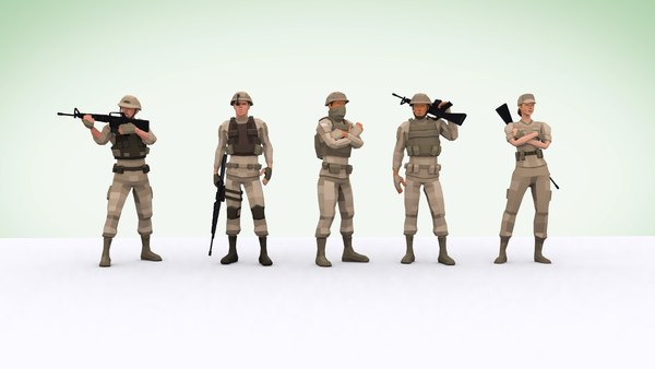 3D squad units m16 model - TurboSquid 1700192
