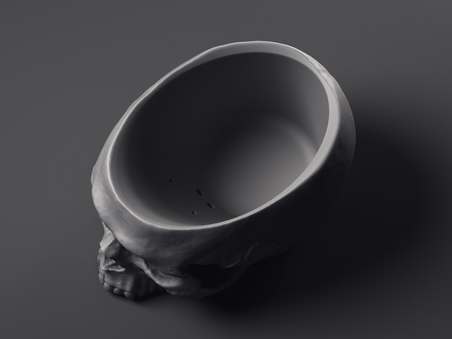 3D Skull Flower Pot - TurboSquid 1872031