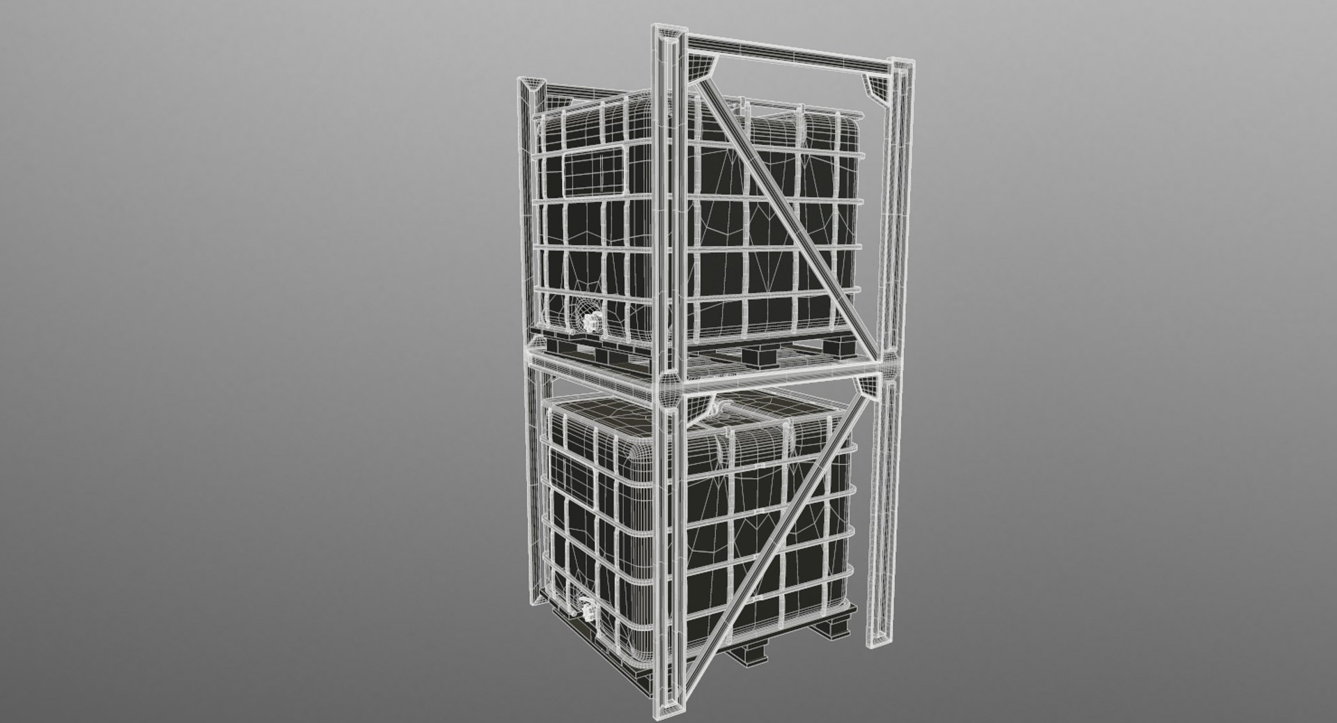 3D Ibc Containers Rack - TurboSquid 1299332