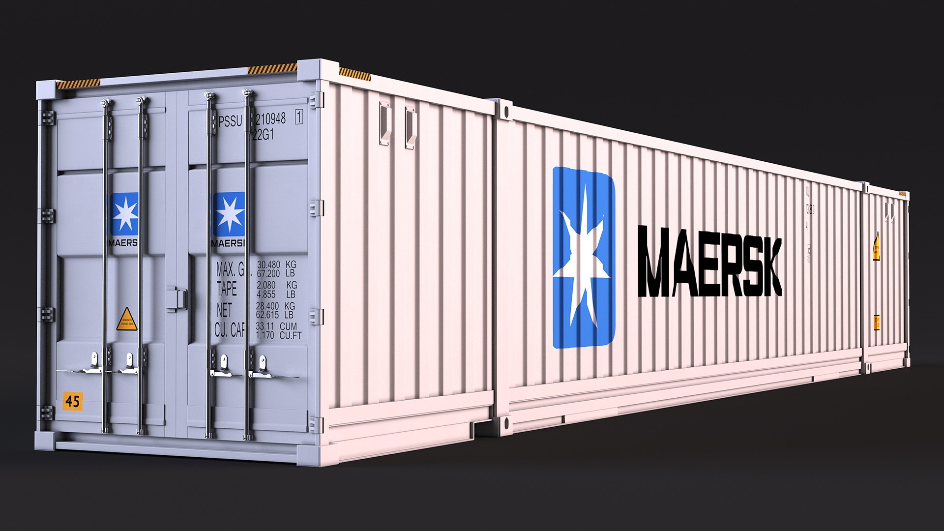 3D 53 Foot High Cube Container model - TurboSquid 2161897