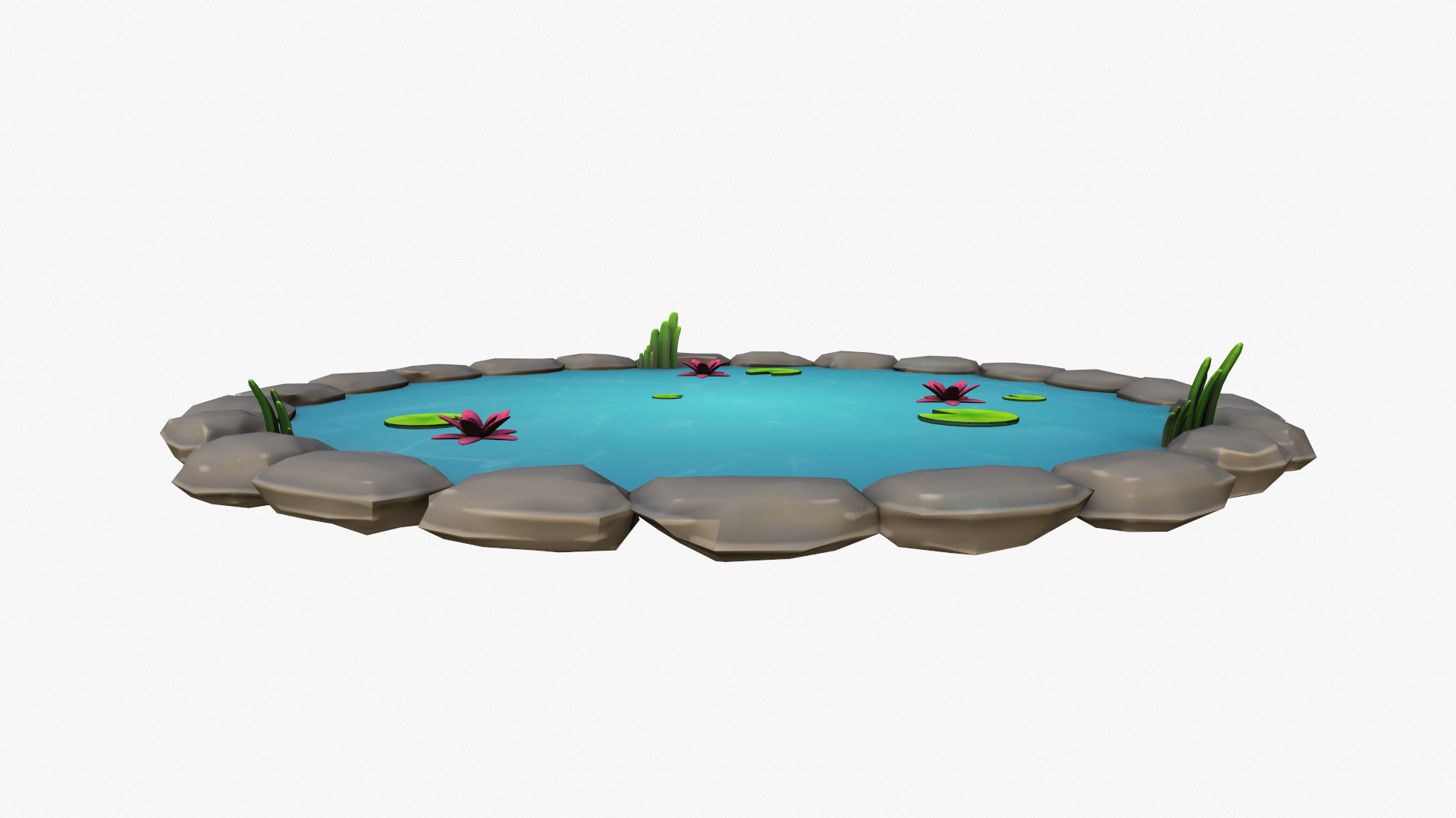 Free Cartoon Pond 3D - TurboSquid 1771135