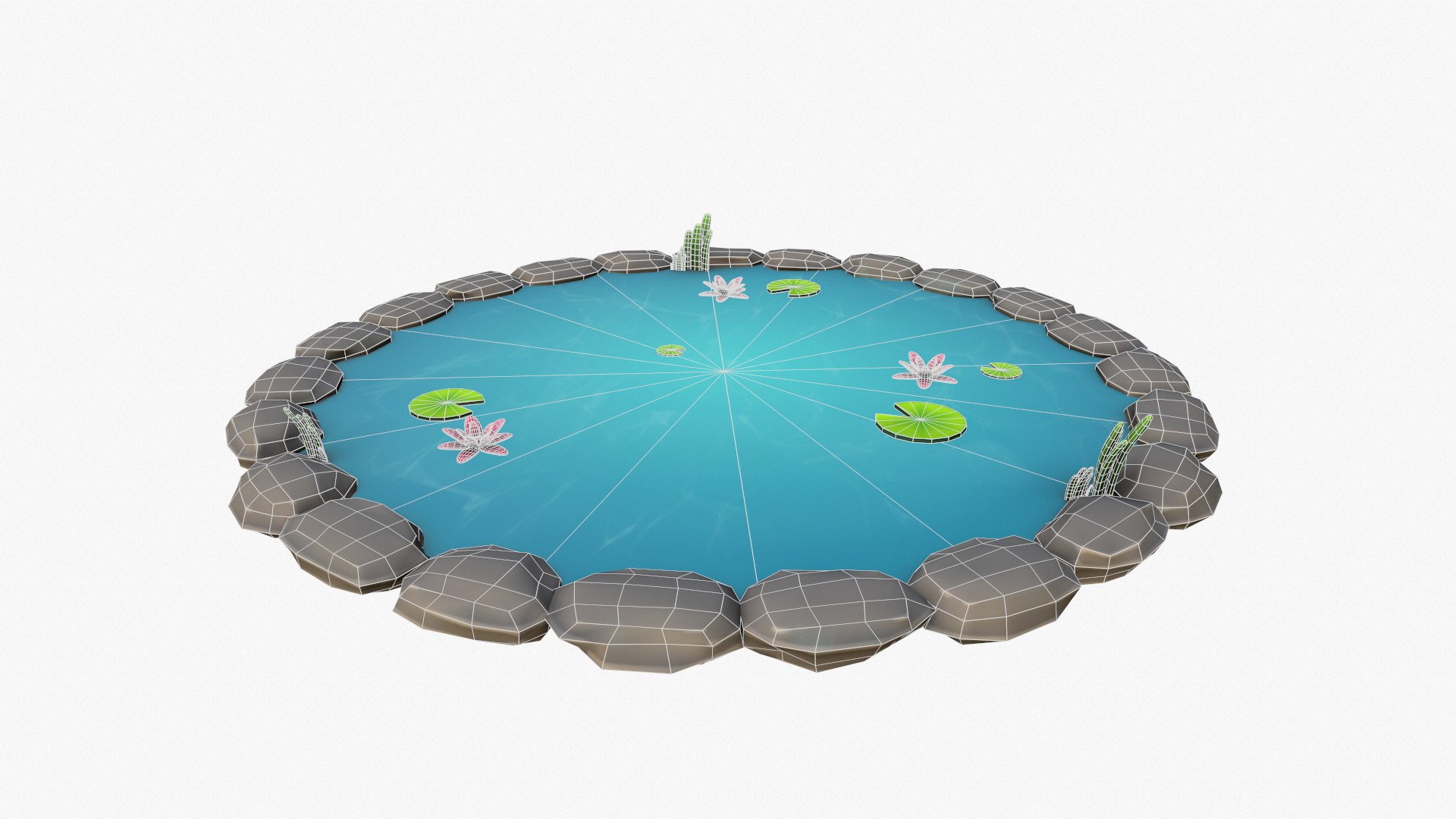 Free Cartoon Pond 3D - TurboSquid 1771135