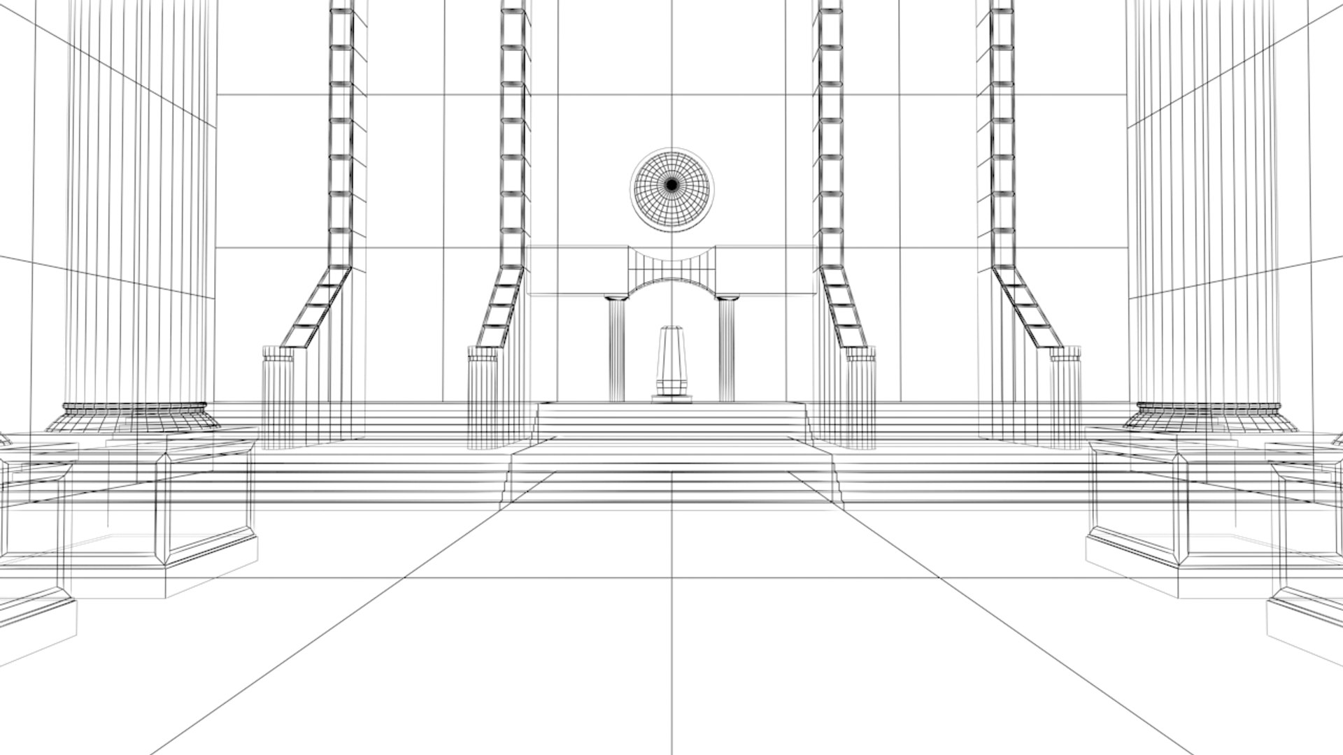 3d Future Throne Room Model