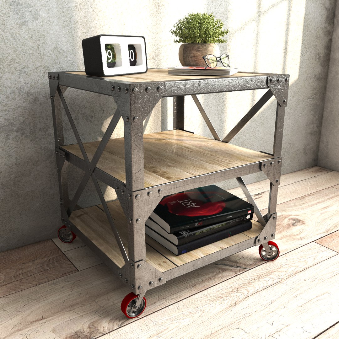 LOFT METAL COFFEE TABLE model - TurboSquid 1796121