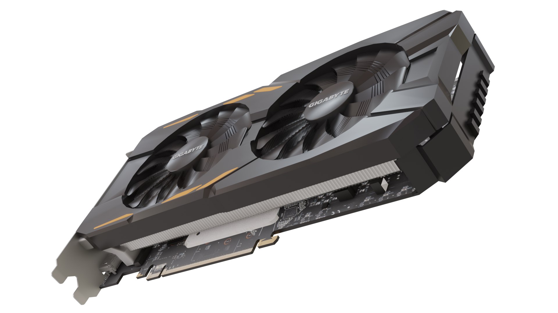 Graphics Card Gigabyte Windforce GTX 1050 Ti 3D - TurboSquid 2117996