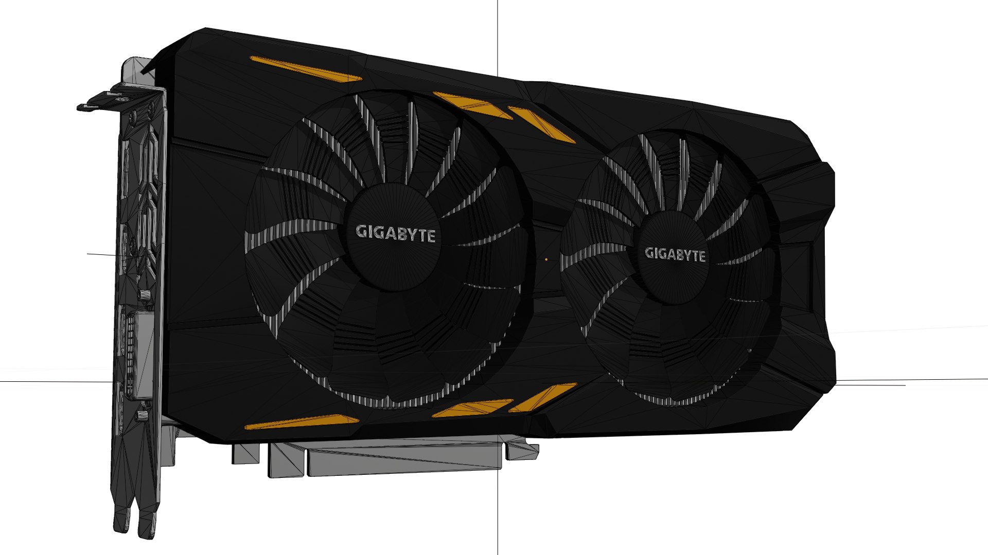 Graphics Card Gigabyte Windforce GTX 1050 Ti 3D - TurboSquid 2117996