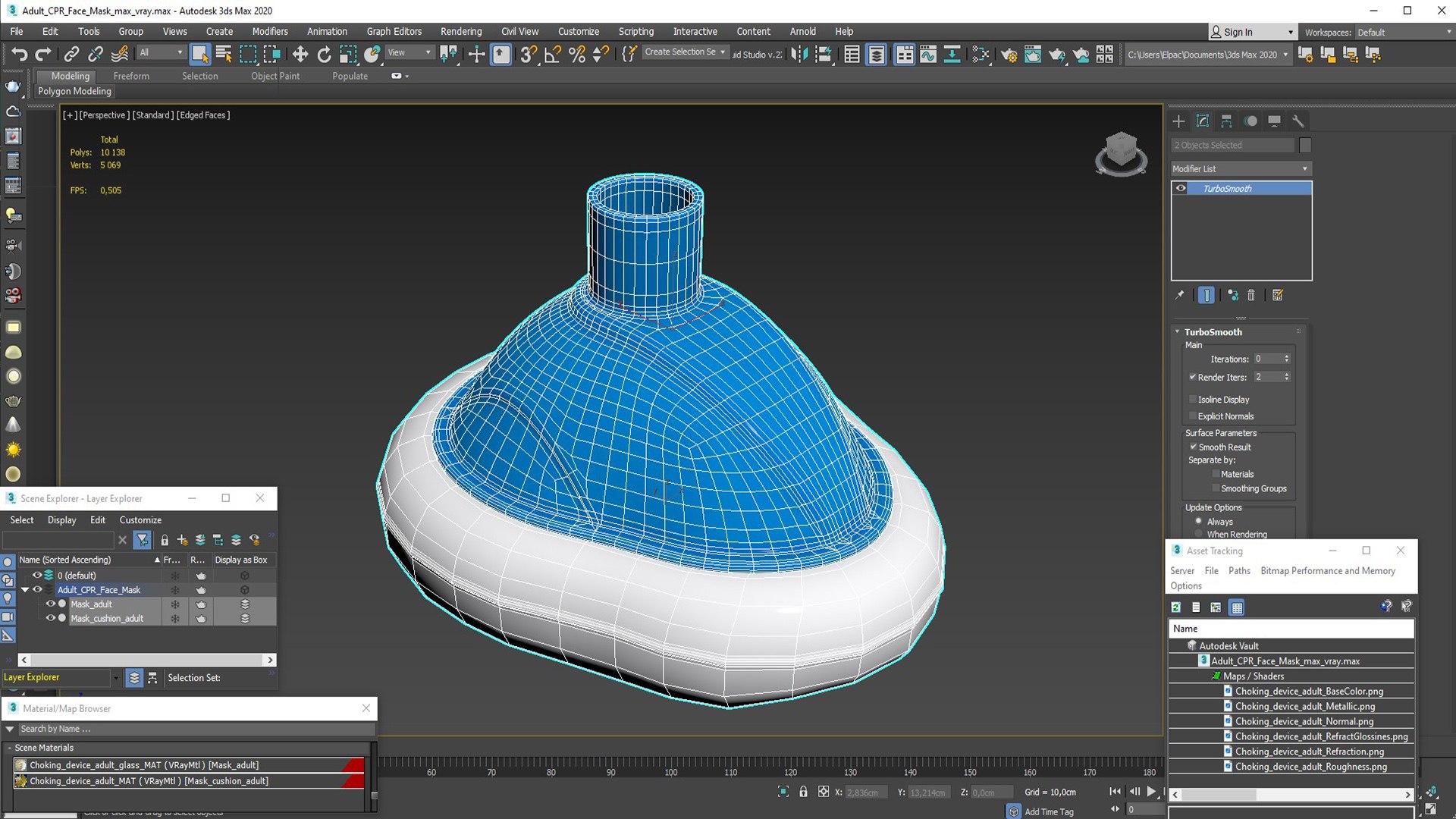 Adult CPR Face Mask 3D Model - TurboSquid 2300510