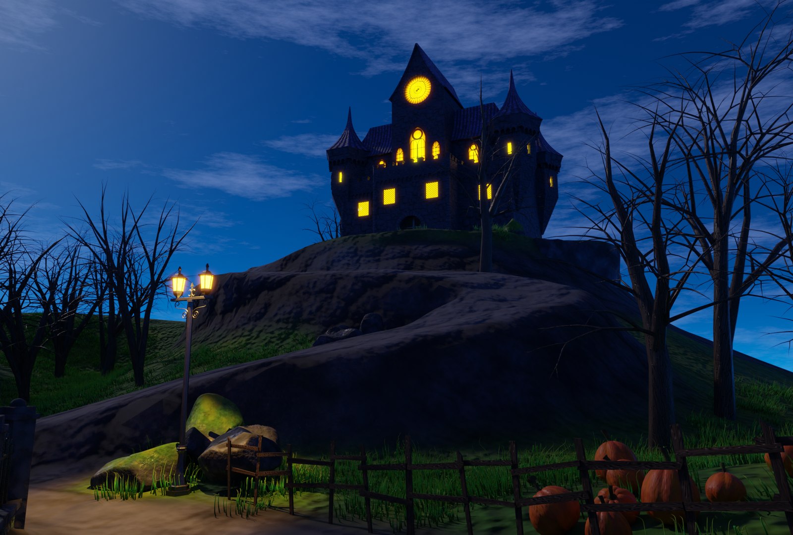 Halloween Town 3D Model - TurboSquid 2241412