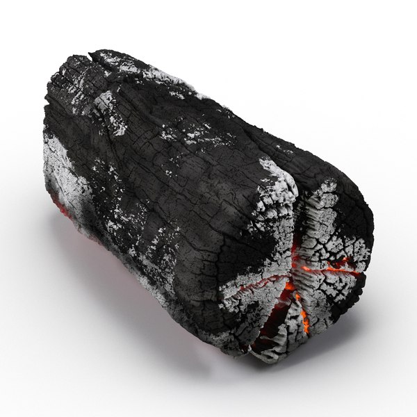3d charred log 2