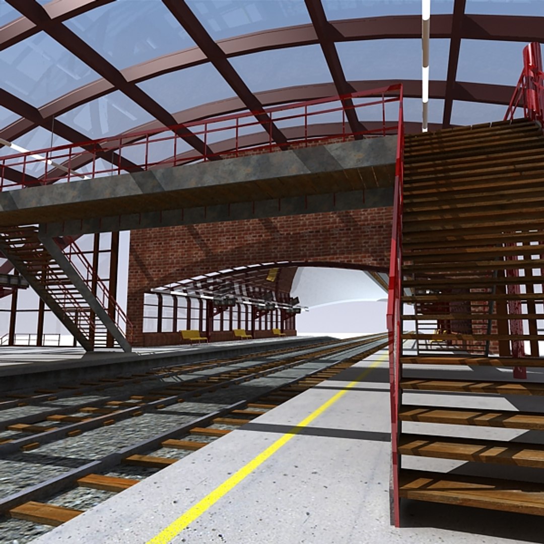 3d Train Station Model