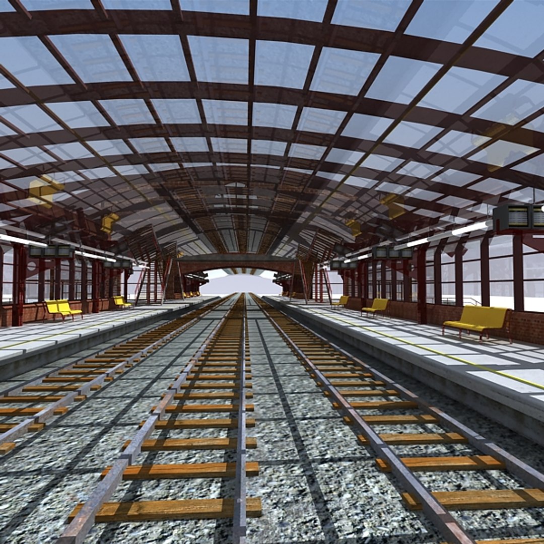 3d Train Station Model