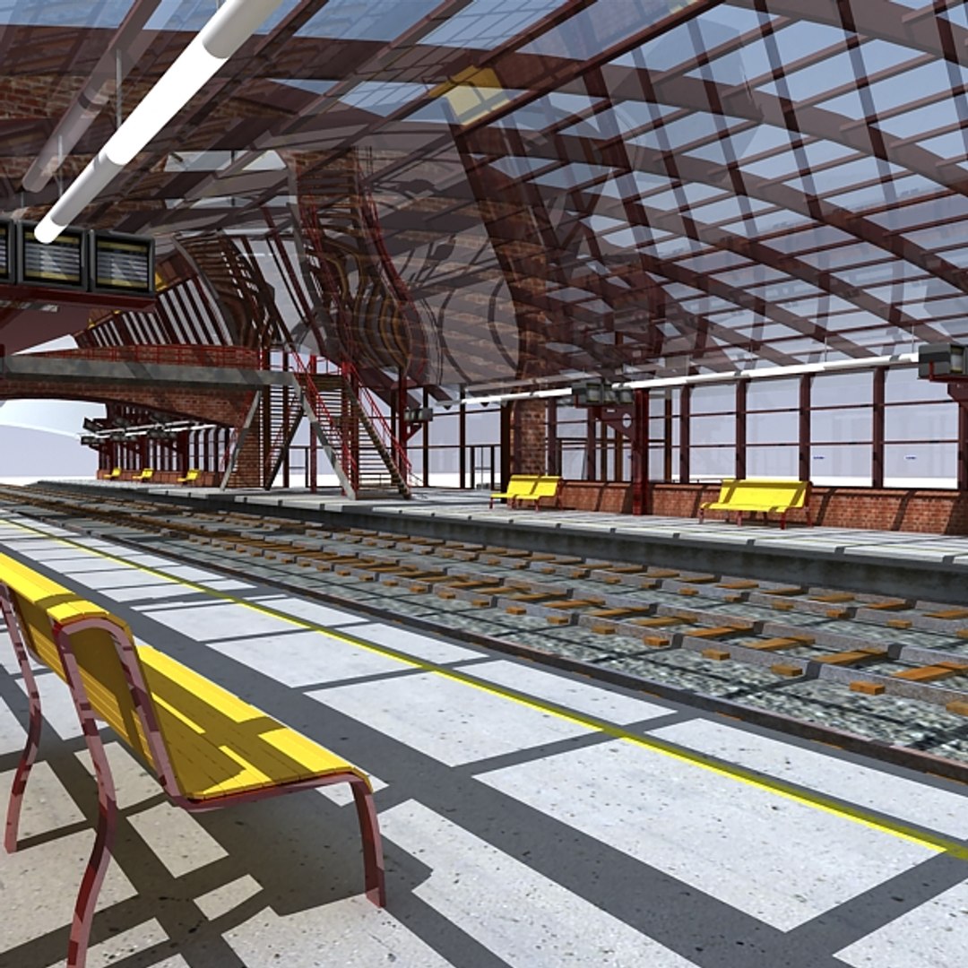 3d Train Station Model