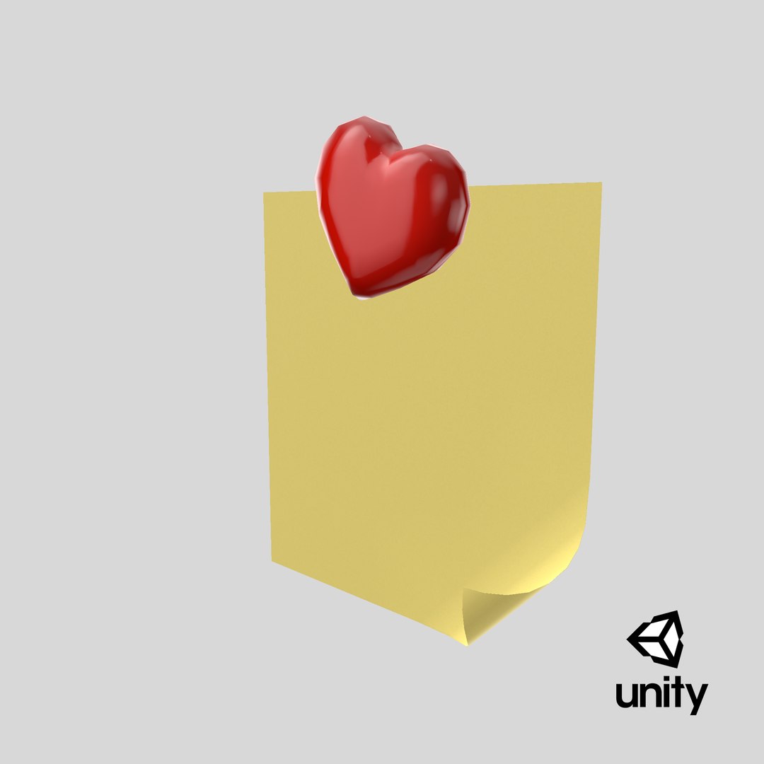 3D Sticky Note With Magnet PBR Model - TurboSquid 2130674