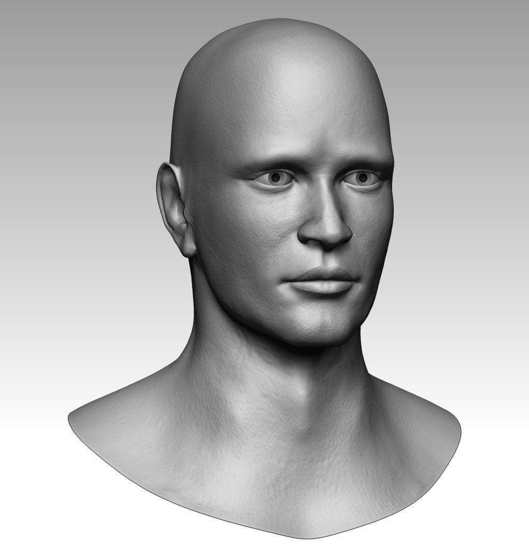 Zbrush Man Head 3D - TurboSquid 1216267