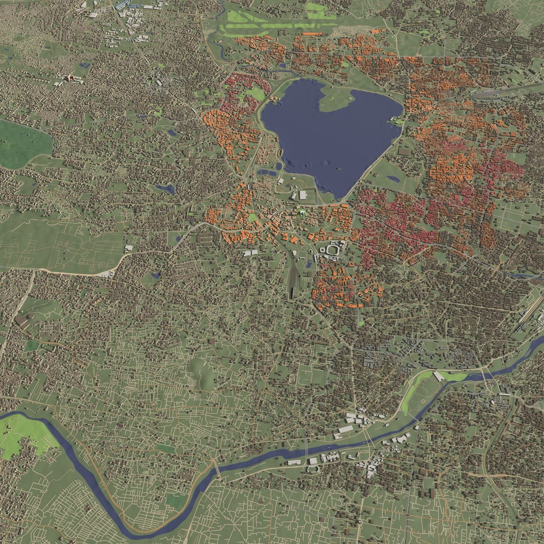 3D Hyderabad India - City And Urban Model - TurboSquid 2226020