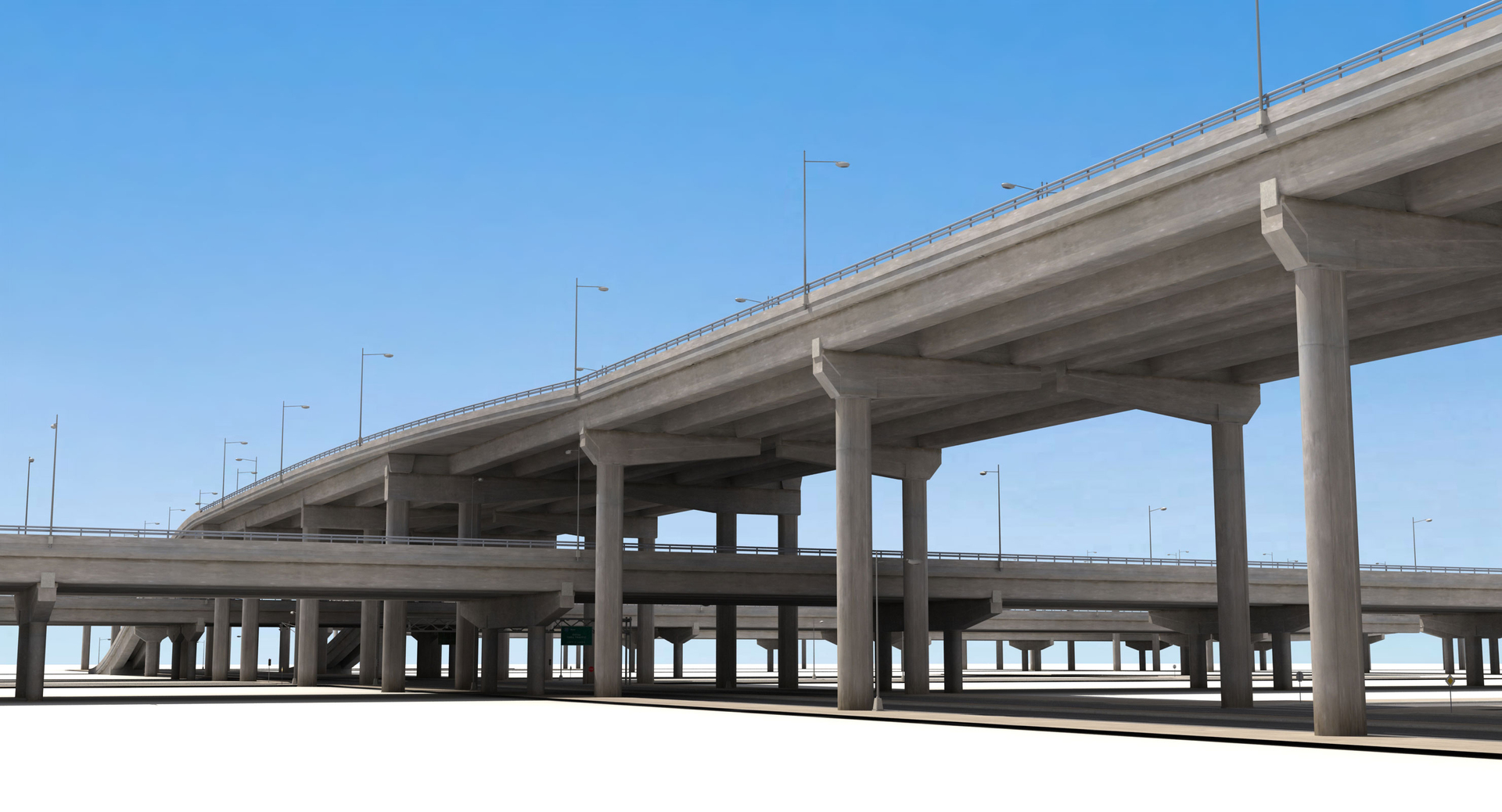 3d highway streets construction sidewalk model