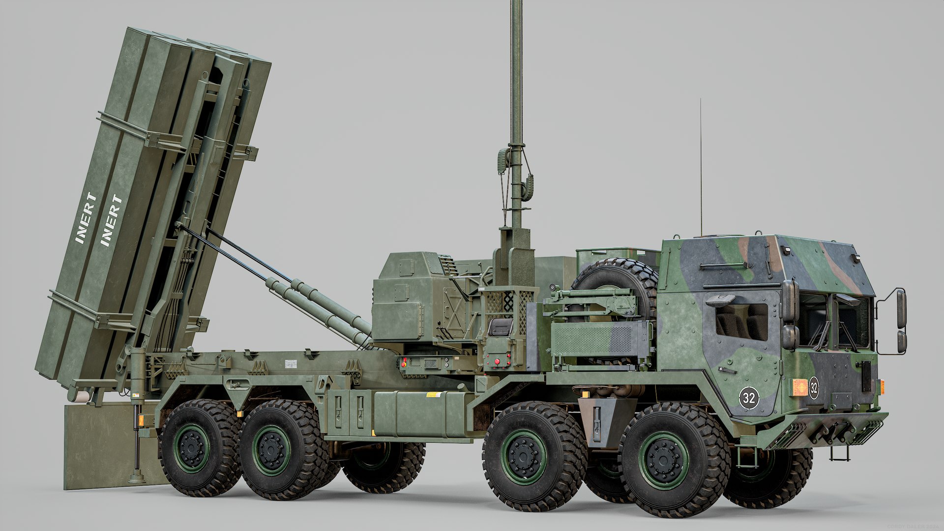 3D MEADS PAC-3 MSE Launcher Vehicle PBR Model - TurboSquid 2288612