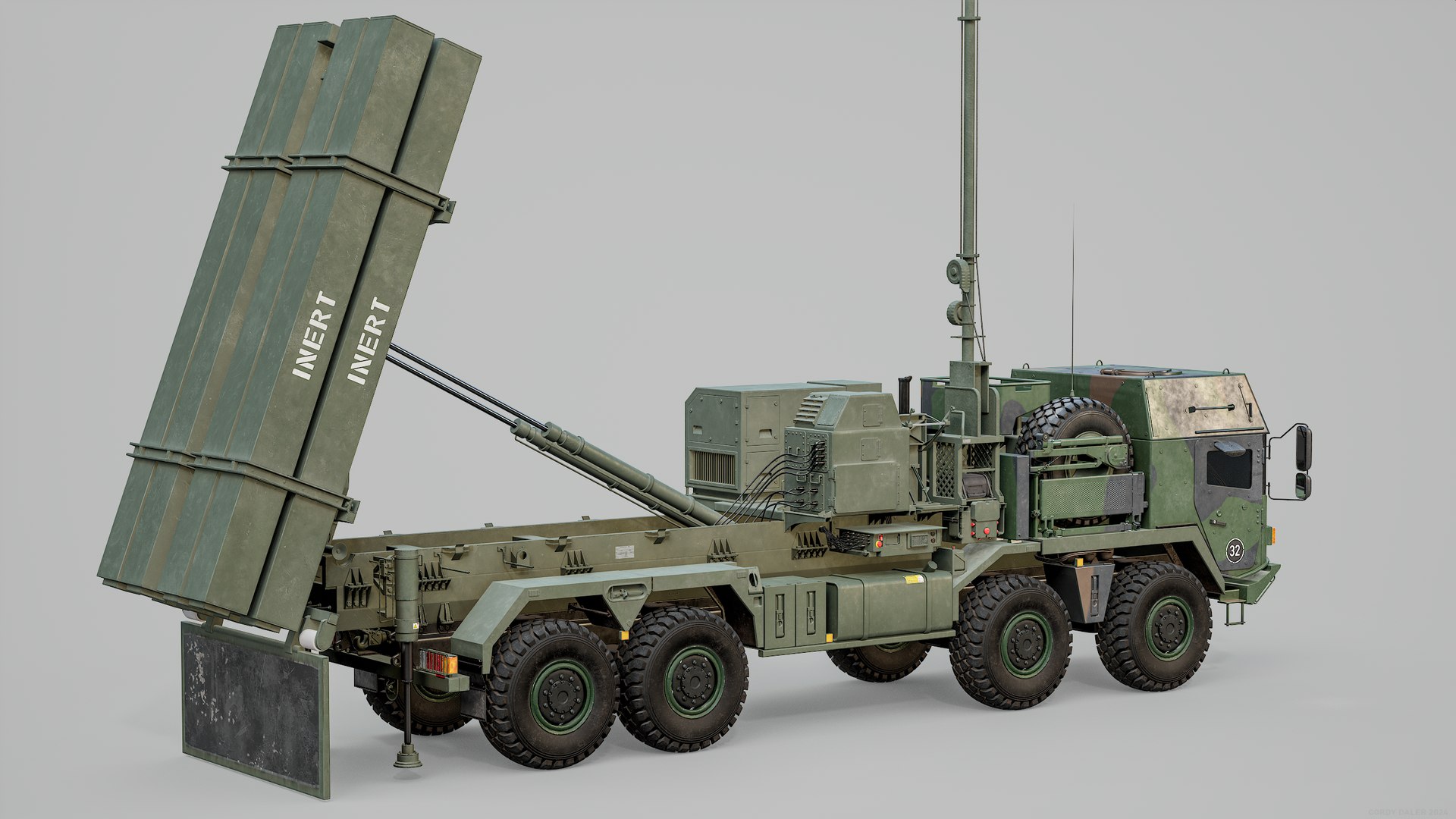 3D MEADS PAC-3 MSE Launcher Vehicle PBR Model - TurboSquid 2288612