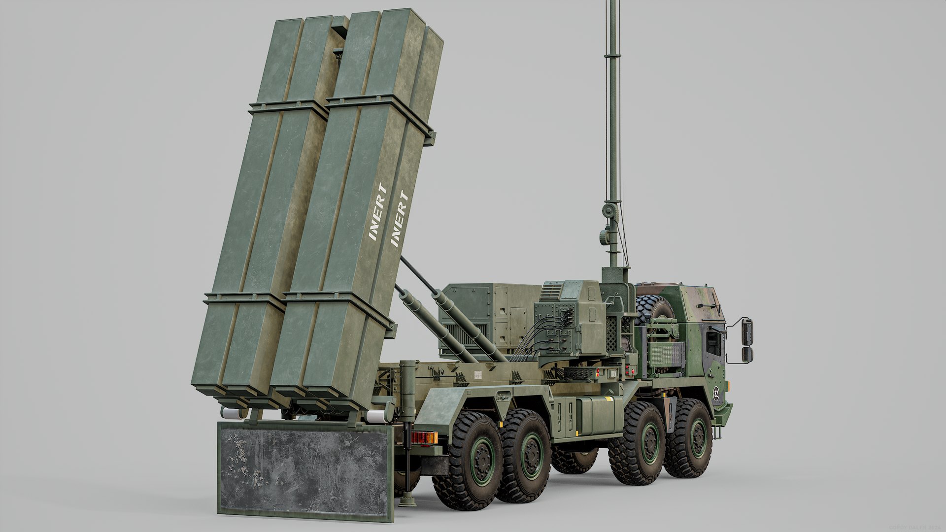 3D MEADS PAC-3 MSE Launcher Vehicle PBR Model - TurboSquid 2288612