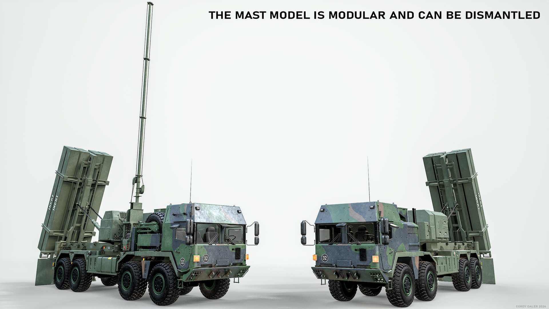 3D MEADS PAC-3 MSE Launcher Vehicle PBR Model - TurboSquid 2288612