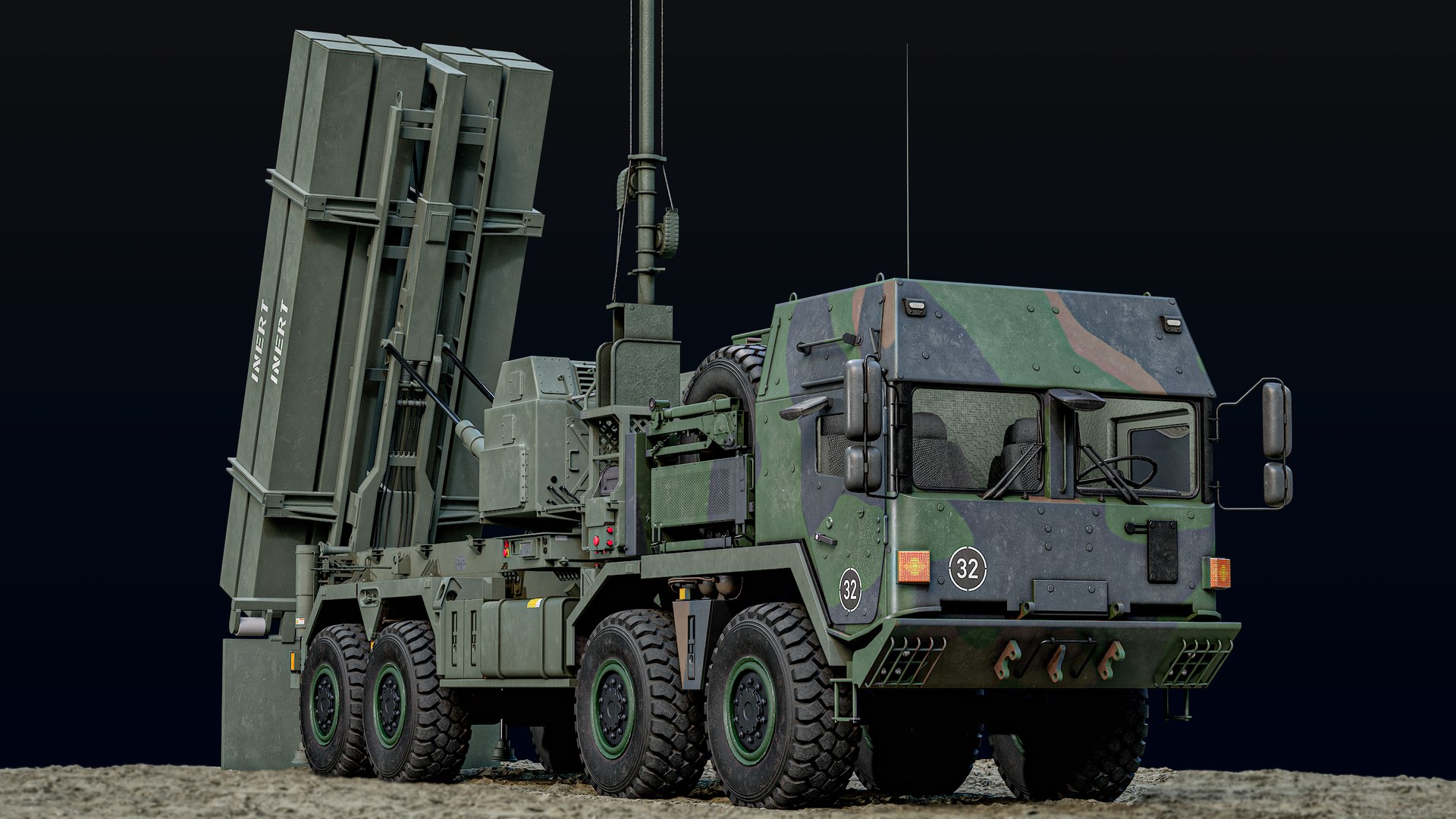 3D MEADS PAC-3 MSE Launcher Vehicle PBR Model - TurboSquid 2288612