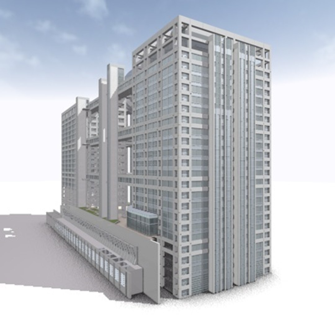 3d model of fuji television headquarters