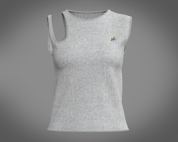 Girls Pieces cut out racer neck vest tops Modelo 3D - TurboSquid 1997902