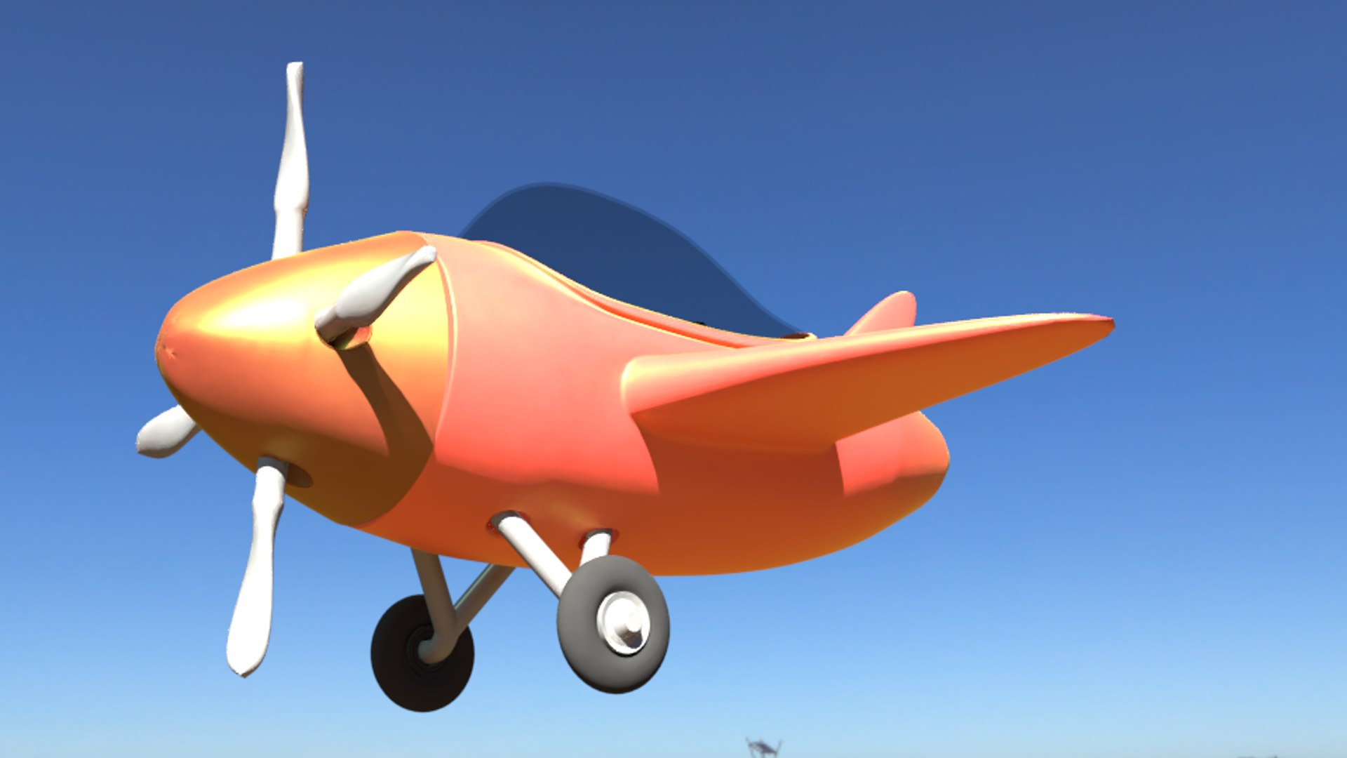Plane Cartoon 3D Model - TurboSquid 1250645