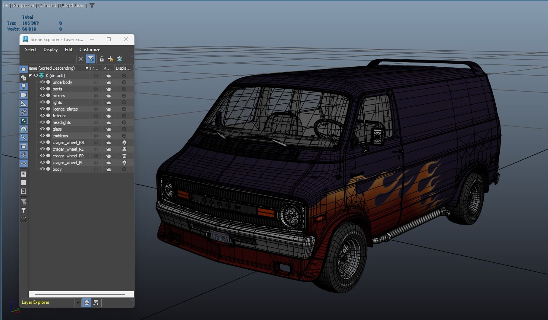 Dodge Custom Van 3D Model - TurboSquid 2211367