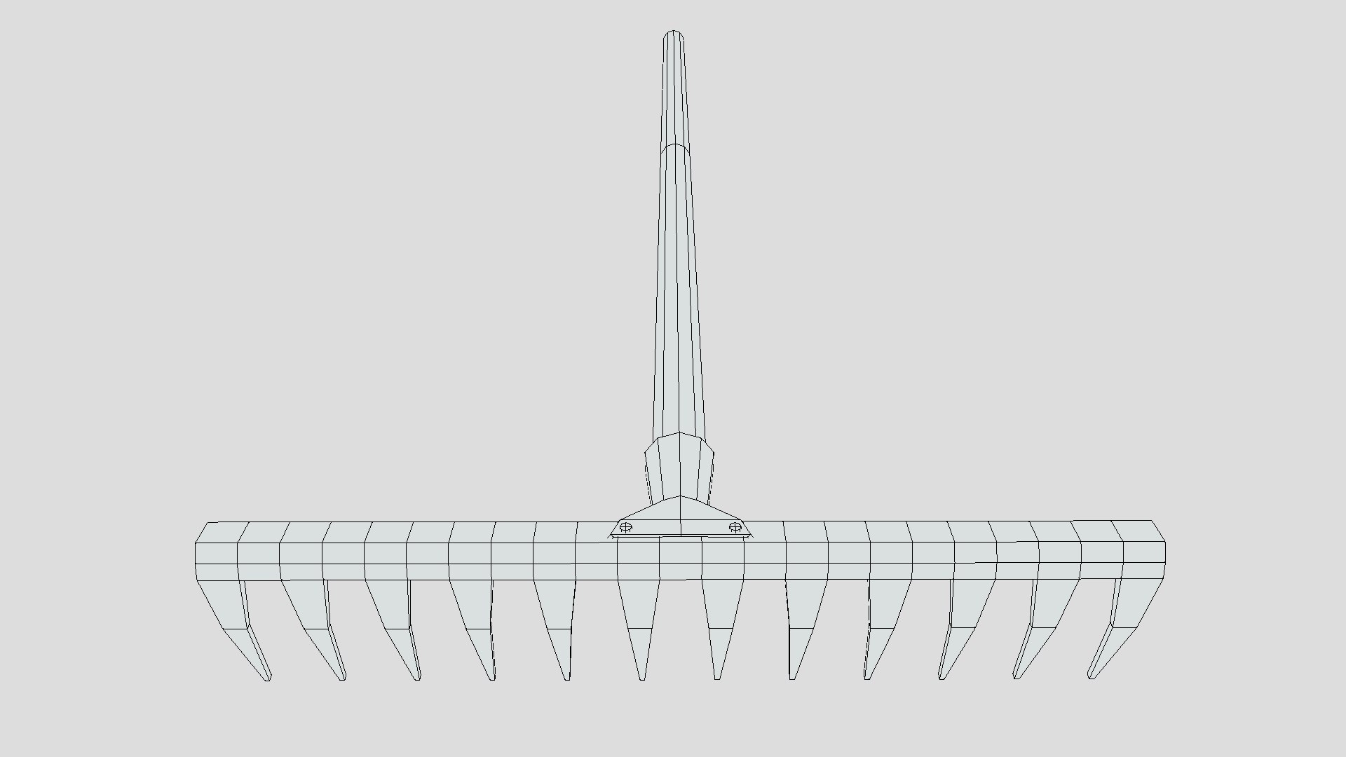 3D Low Poly Cartoon Rake model - TurboSquid 1843401