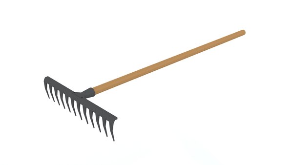 modelo 3d Rastrillo de dibujos animados de baja poli - TurboSquid 1843401