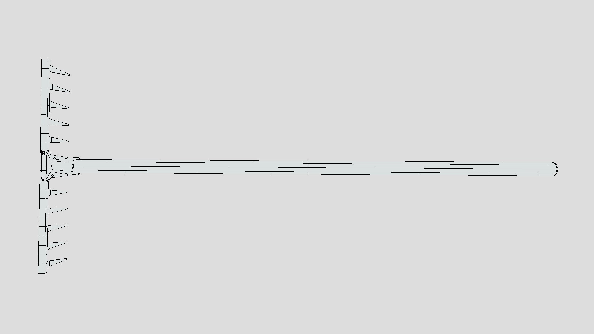 3D Low Poly Cartoon Rake model - TurboSquid 1843401